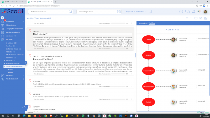 QALITEL progrès - Logiciel de gestion d'actions